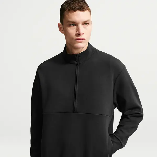 Nike 24.7 Impossiblysoft Dri-fit 1/2-zip Top - Black