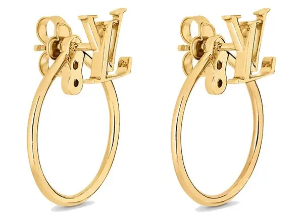LOUIS VUITTON Initial Eclipse Earrings - Gold