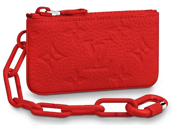 LOUIS VUITTON Pochette Cle Monogram - Red