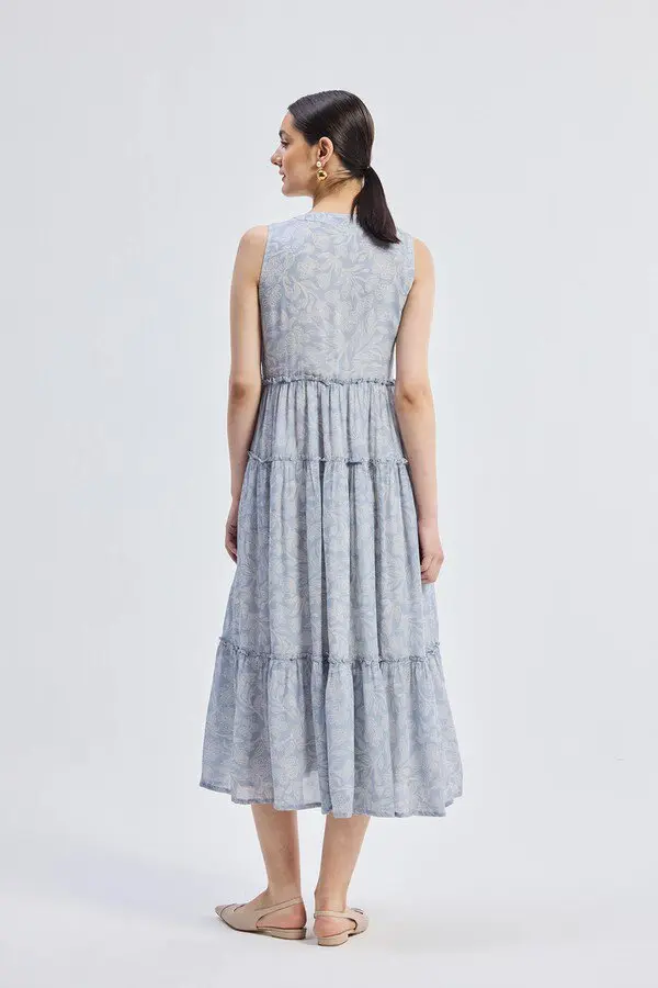 REISTOR Floral Maxi Dress - Blue