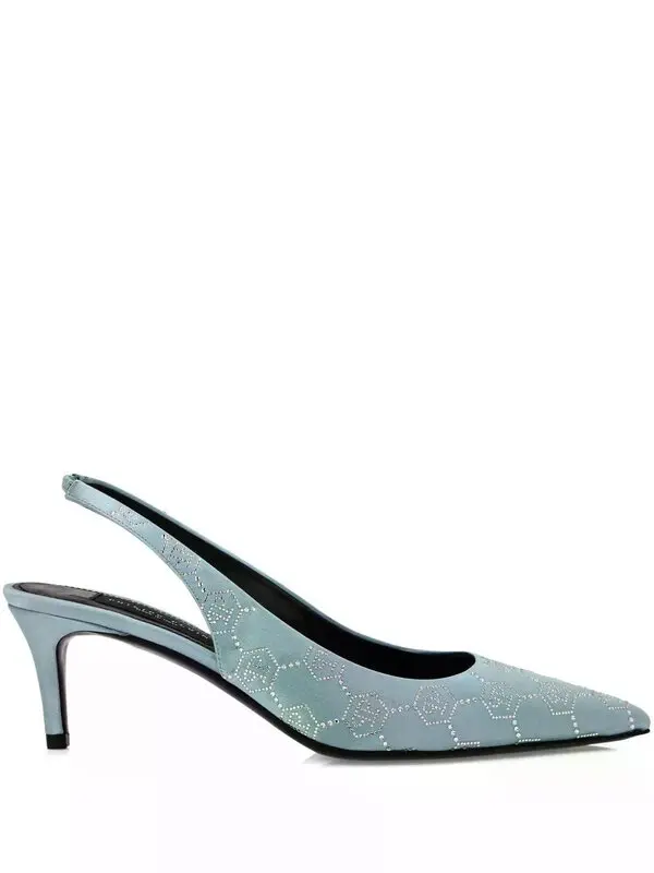 Philipp Plein Slingback Monogram Pumps - Blue