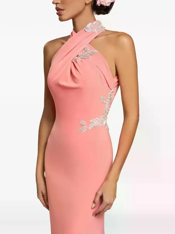CRISTALLINI Stretch-crepe Maxi Dress - Orange
