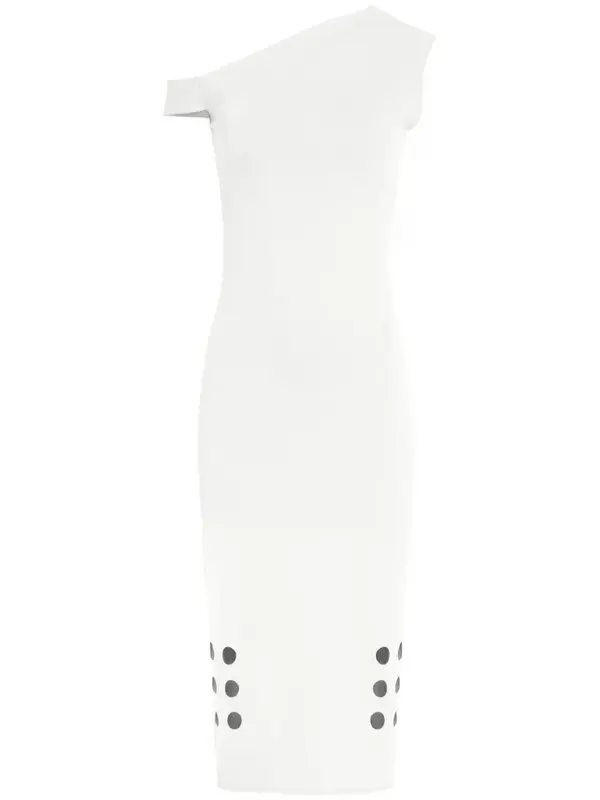 GLORIA COELHO Stretch Midi Dress - White