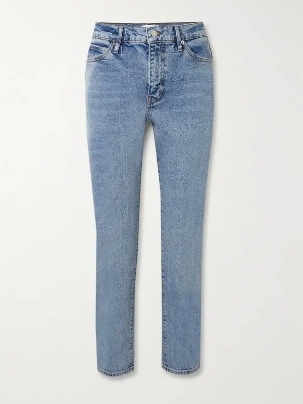 FRAME The Borrowed High-rise Slim-leg Jeans