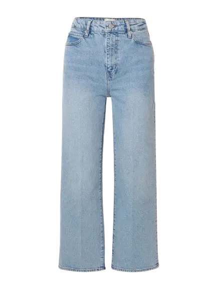 FRAME The Wide High-rise Wide-leg Jeans - Blue