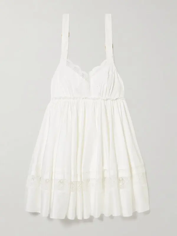Aje Chant Lace-trimmed Mini Dress