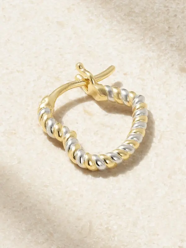 Yvonne Léon Mini Créole Coeur Single Hoop Earring - Gold