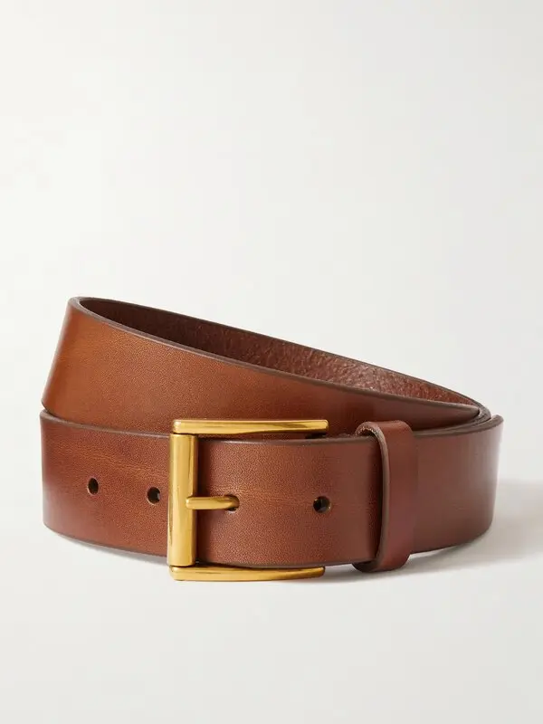 Saint Laurent Leather Belt - Brown