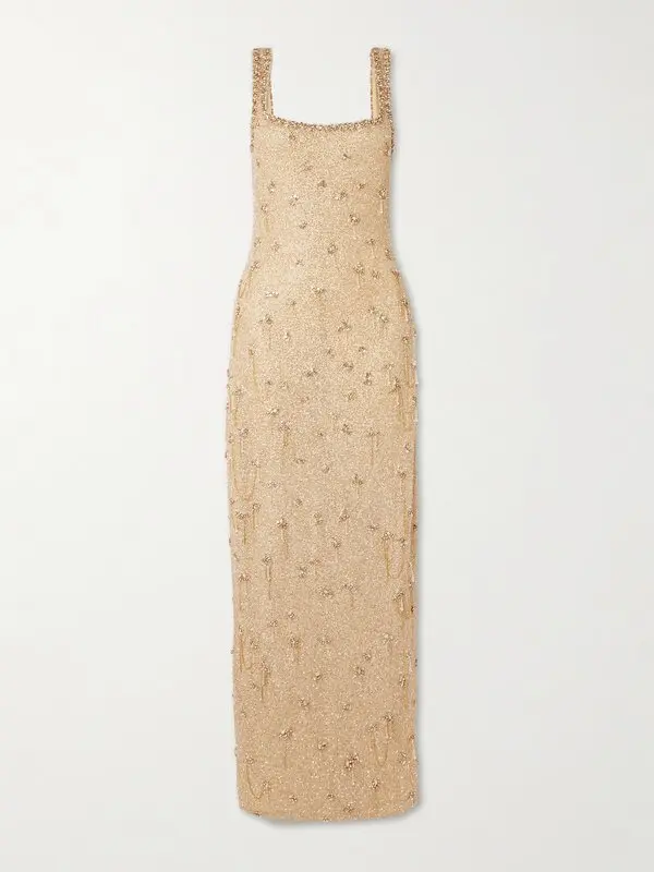 CLIO PEPPIATT Athena Embellished Tulle Gown