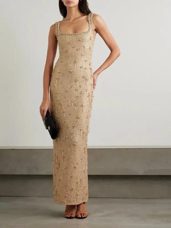 CLIO PEPPIATT Athena Embellished Tulle Gown