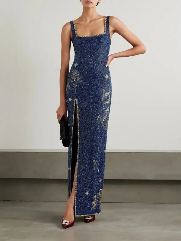 blue zodiac dress Cassie Zodiac Midi Dress Blue