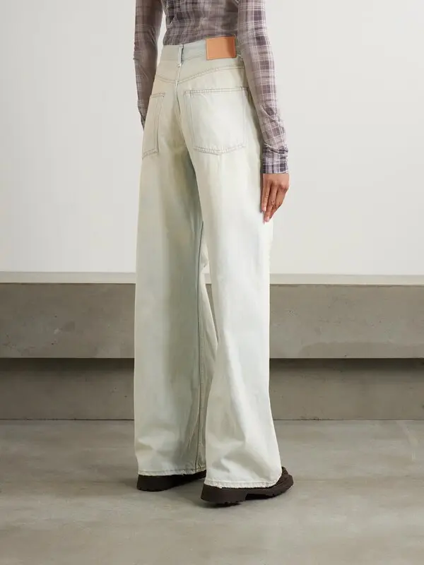 Acne Studios 2022 Distressed High-rise Wide-leg Jeans - Blue