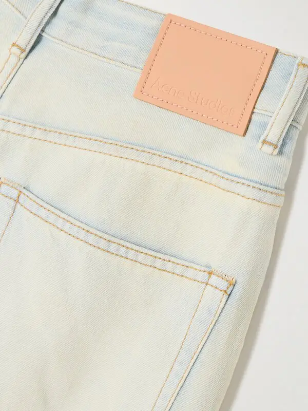 Acne Studios 2022 Distressed High-rise Wide-leg Jeans - Blue