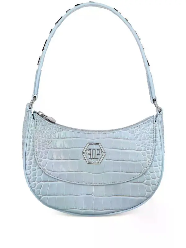 Philipp Plein Croco-printed Tote Bag - Blue