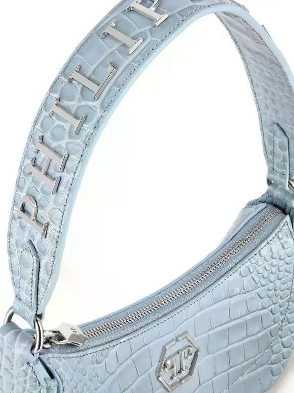 Philipp Plein Croco-printed Tote Bag - Blue
