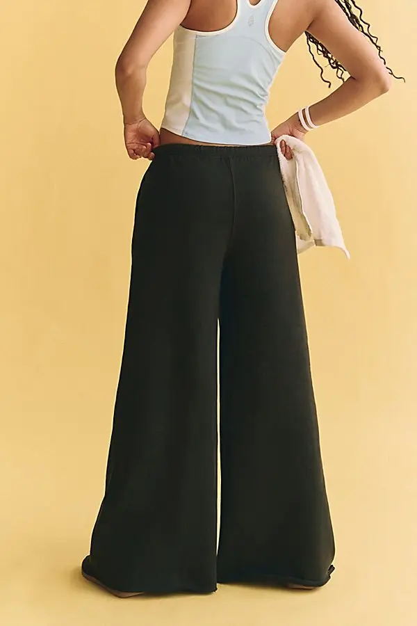 Free People For The Win Wide-leg Pants - Black