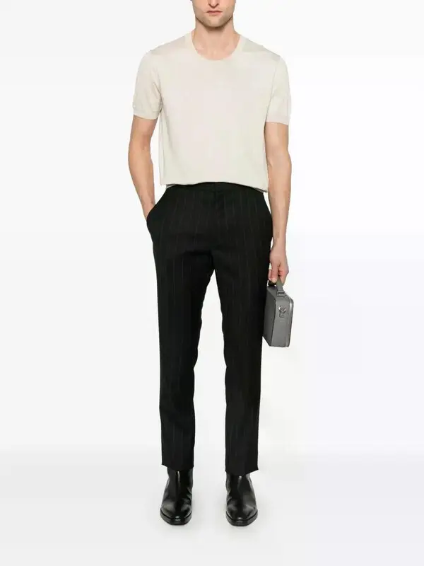 TOM FORD Striped Trousers - Black