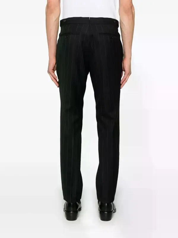 TOM FORD Striped Trousers - Black