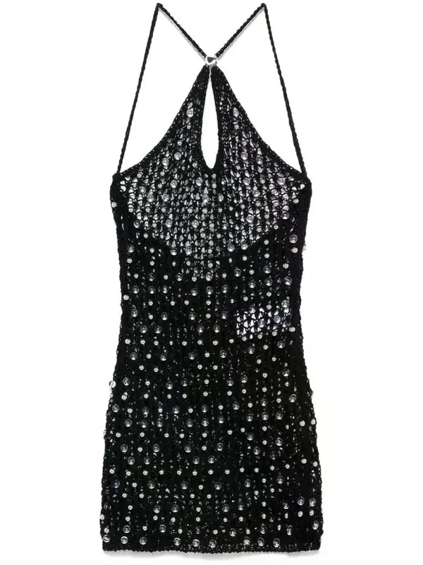 Coperni Beaded Knitted Mini Dress