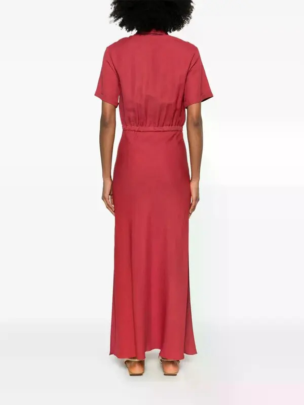 Brunello Cucinelli Twill Maxi Dress - Red