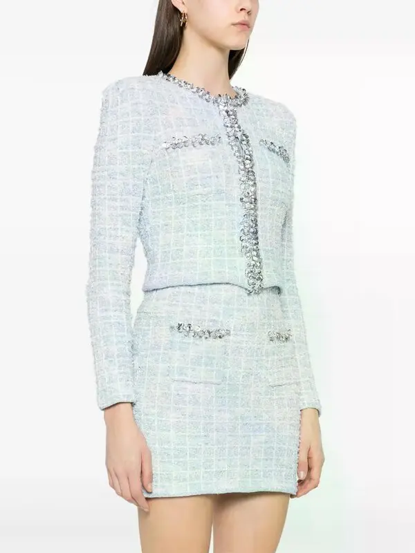 SELF-PORTRAIT Checked Cardigan
