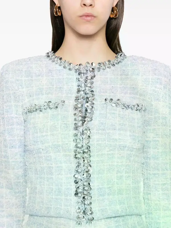SELF-PORTRAIT Checked Cardigan
