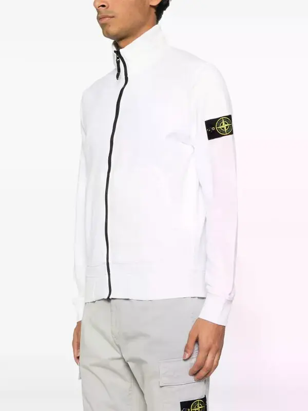 Stone Island Organic Cotton Fleece Sweatshirt - White