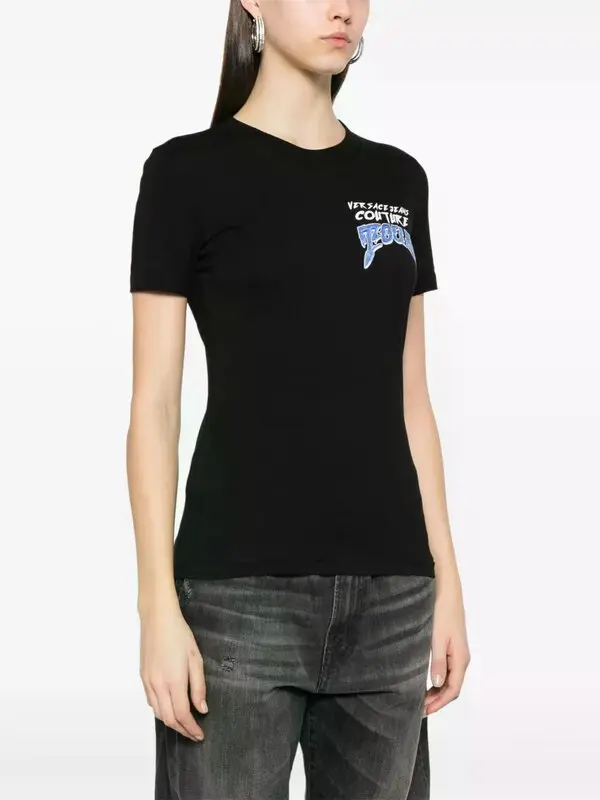 Versace Logo Tour T-Shirt - Black - 55% Off | Editorialist