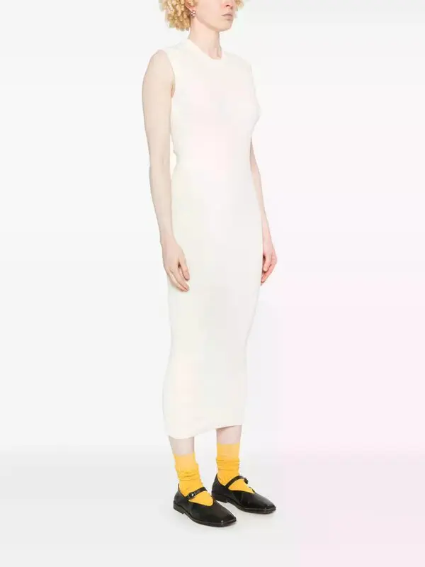 JIL SANDER Knitted Maxi Dress - Neutrals