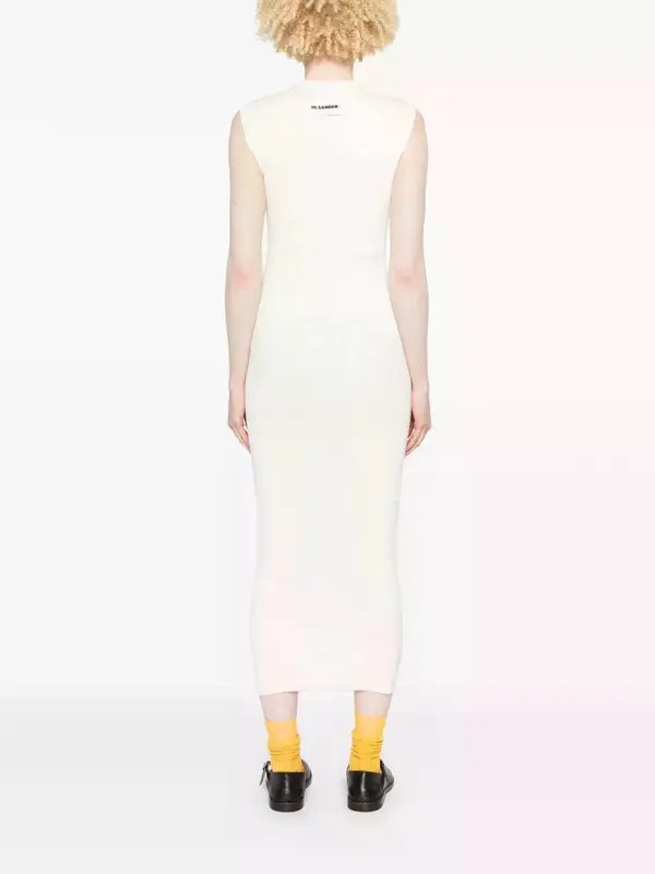 JIL SANDER Knitted Maxi Dress - Neutrals