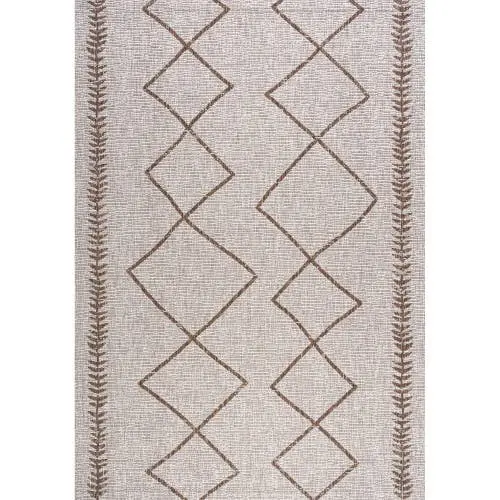 JONATHAN Y Derya Diamond Trellis Indoor/outdoor Area Rug - Beige/brown