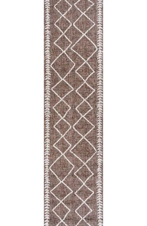 JONATHAN Y Derya Diamond Trellis Indoor/outdoor Area Rug - Brown/beige