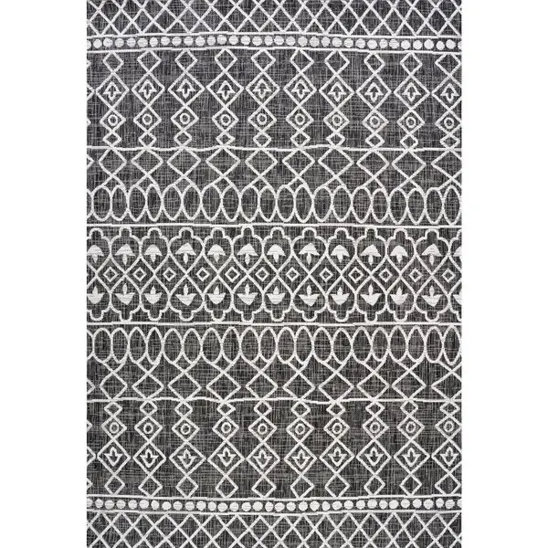 JONATHAN Y Kafel Bohemian Indoor/outdoor Area Rug - Black/ivory