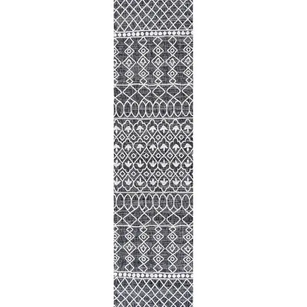 JONATHAN Y Kafel Bohemian Indoor/outdoor Area Rug - Black/ivory