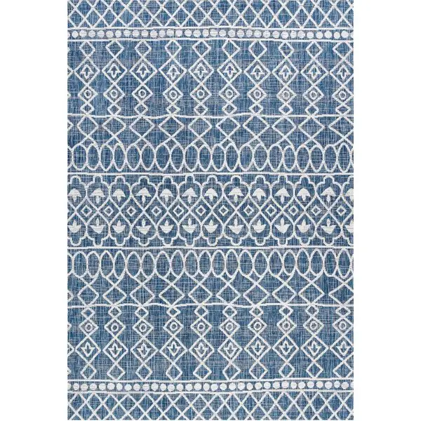 JONATHAN Y Kafel Bohemian Indoor/outdoor Area Rug - Blue/ivory