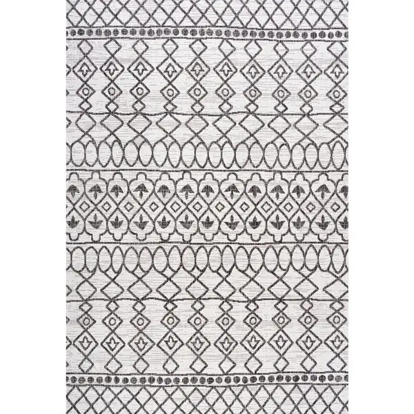 JONATHAN Y Kafel Bohemian Indoor/outdoor Area Rug - Ivory/black