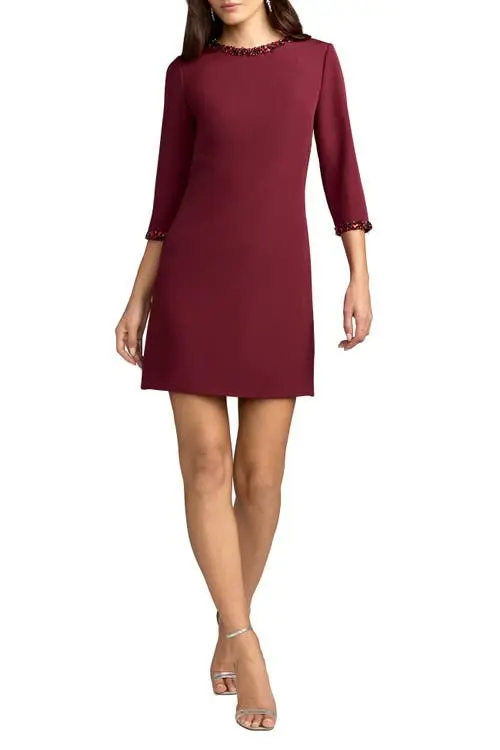 Mac Duggal Embellished A-line Cocktail Dress - Ruby