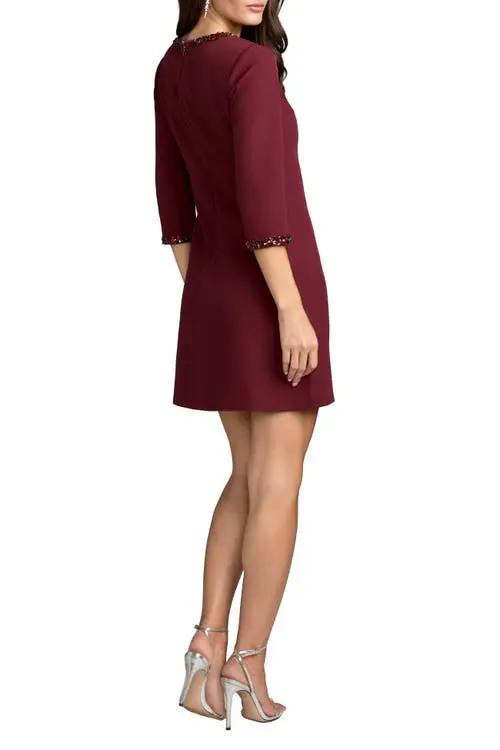 Mac Duggal Embellished A-line Cocktail Dress - Ruby