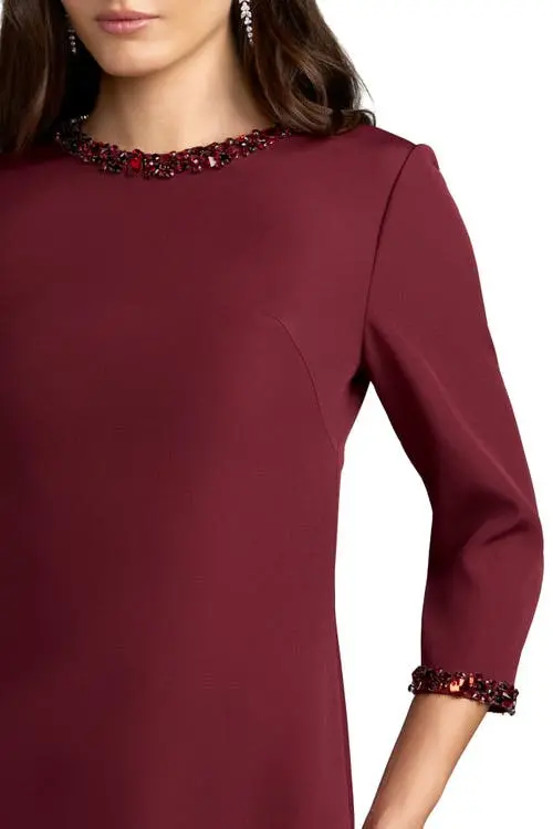 Mac Duggal Embellished A-line Cocktail Dress - Ruby