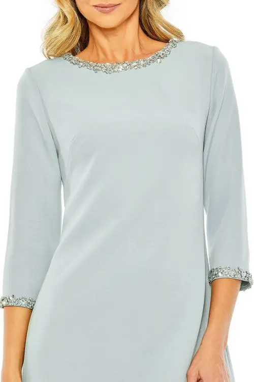 Mac Duggal Embellished A-line Cocktail Dress - Seafoam