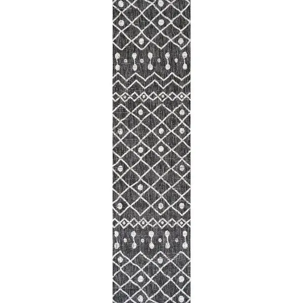 JONATHAN Y Nokat Bohemian Indoor/outdoor Area Rug - Black/ivory