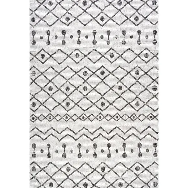 JONATHAN Y Nokat Bohemian Indoor/outdoor Area Rug - Ivory/black