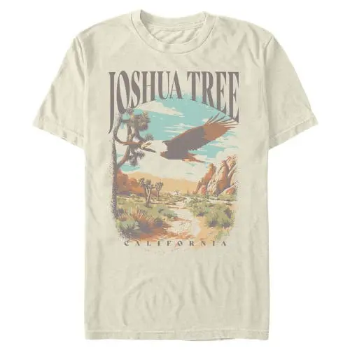 LOST GODS Retro Joshua Tree Eagle Scene Short Sleeve Graphic T-shirt