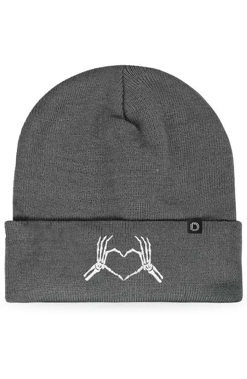 DALIX Heart Of Bones Beanie Cap - Asphalt Gray