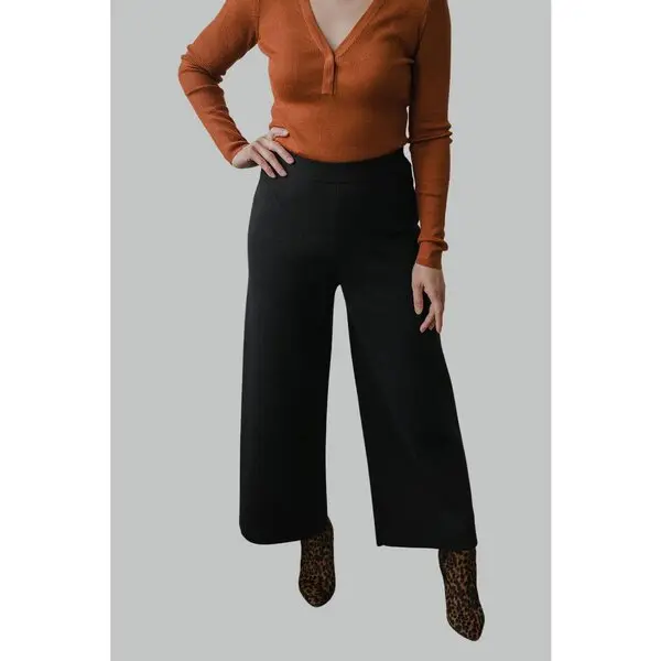 SSKEIN Wide Leg Trousers - Black