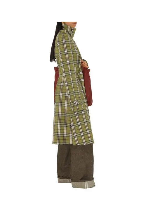 Burberry Check Stretch Linen Trench Coat