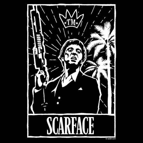 SCARFACE Tarot Card Graphic T-shirt