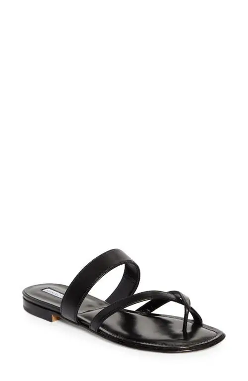 Manolo Blahnik Susa Crossover Sandal - Black