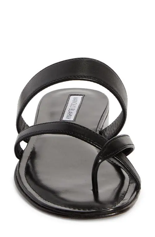 Manolo Blahnik Susa Crossover Sandal - Black