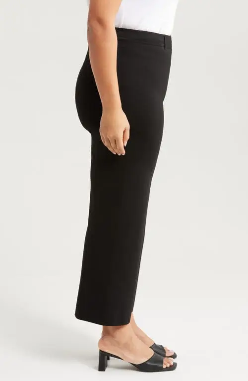 Lyssé High Waist Wide Leg Ponte Ankle Pants - Black
